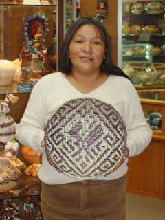 Hopi Sifter Basket by Dorleen Gashweseoma - Roadrunner