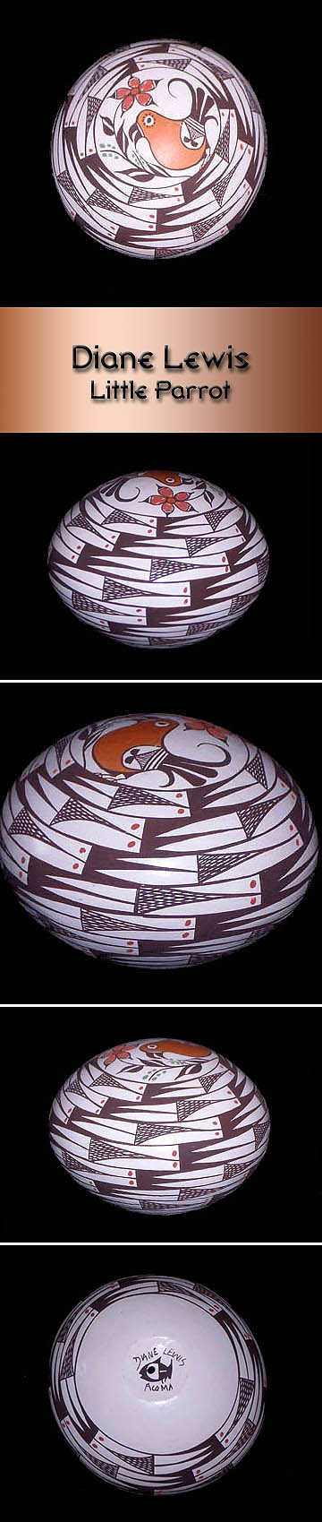 Pueblo Pottery by Diane Lewis - Little Parrot