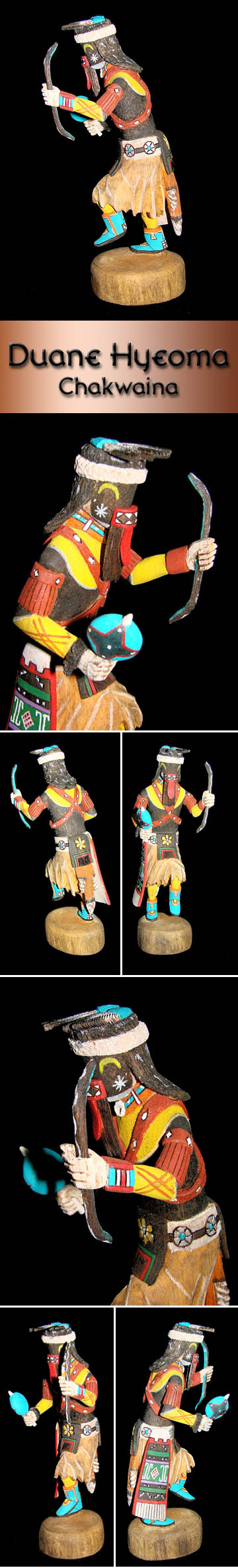 Hopi Kachina by Duane Hyeoma - Chakwaina