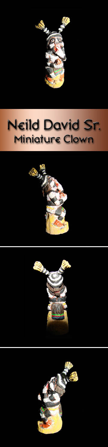 Hopi Kachina by Neil David Sr. - Miniature Clown
