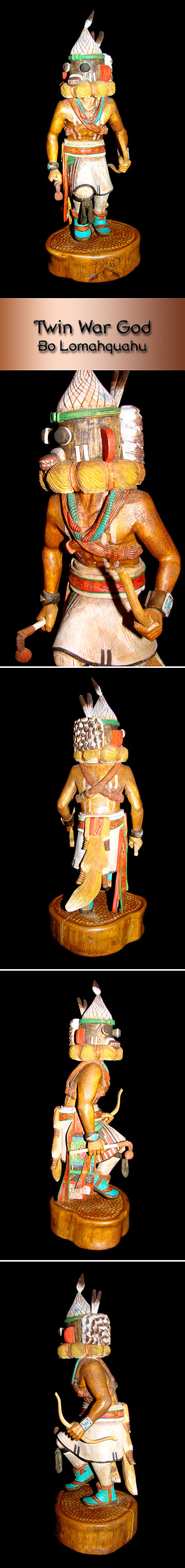 Hopi Kachinas by Alfred Bo Lomahquahu - Twin War God