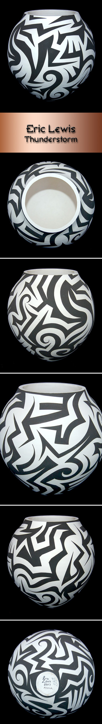 Pueblo Pottery by Eric Lewis - Thunderstorm