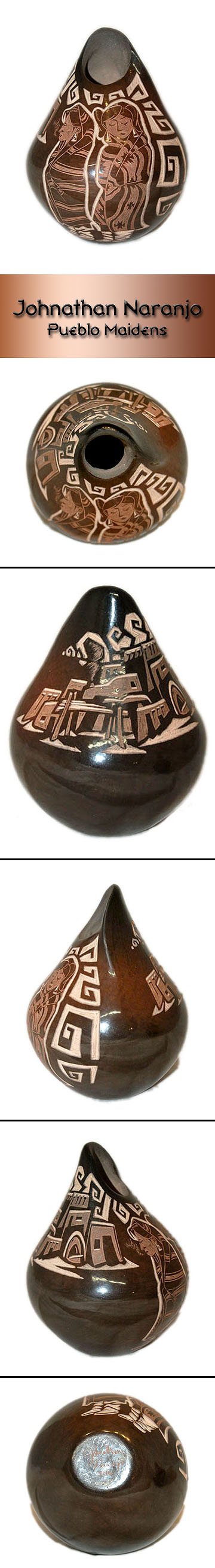 Pueblo Pottery by Johnathan Naranjo - Pueblo Maidens