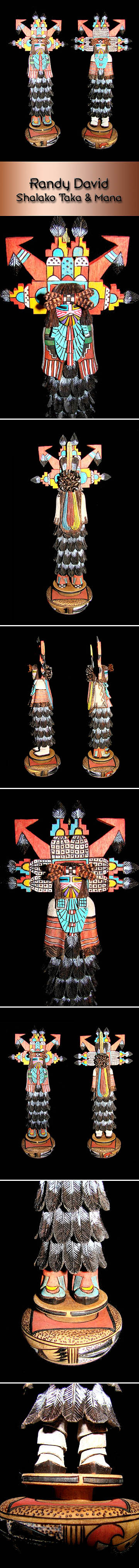 Hopi Kachina by Randy David - Shalako Taka & Mana