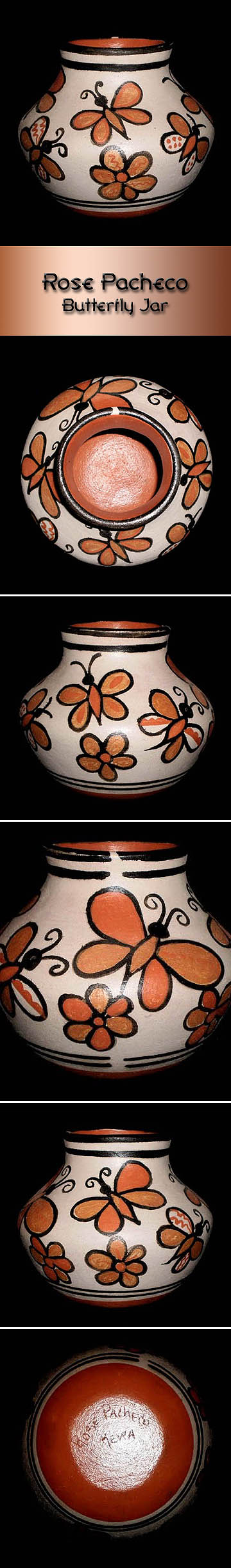 Pueblo Pottery by Rose Pacheco - Butterfly Jar
