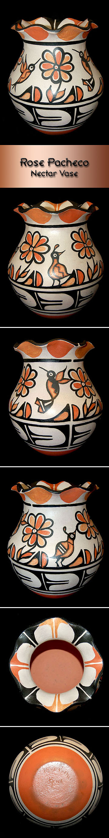 Pueblo Pottery by Rose Pacheco - Nectar Vase