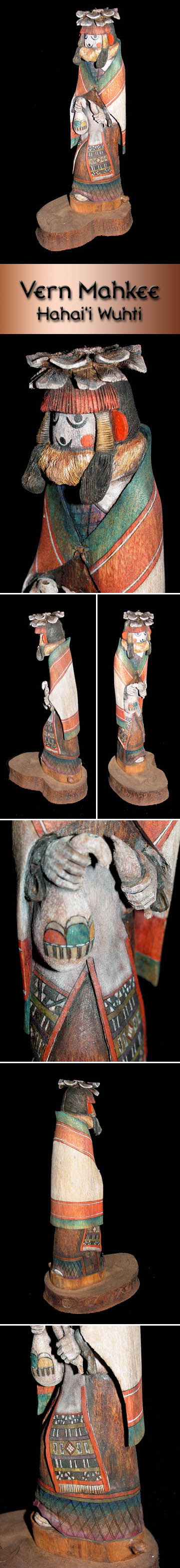 Hopi Kachina by Vern Mahkee - Hahai'i Wuhti / Grandmother