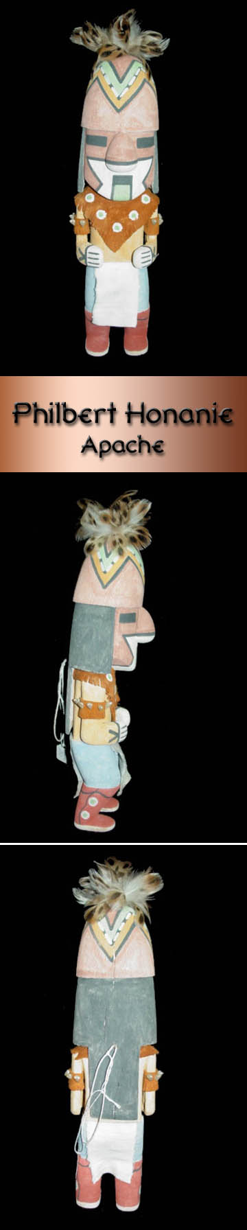Traditional Hopi Kachina by Philbert Honanie - Apache