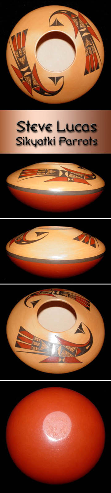 Hopi Pottery - Steve Lucas - Sikyatki Parrots