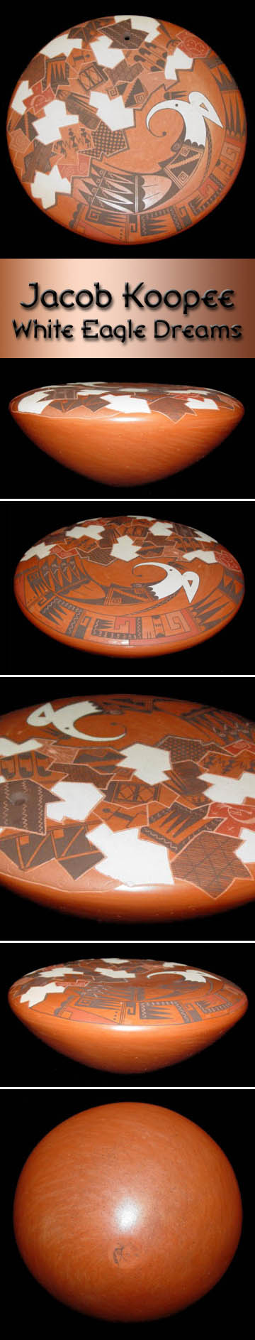Hopi Pottery by Jacob Koopee - White Eagle Dreams