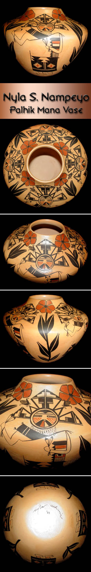 Hopi Pottery - Nyla Sahmie Nampeyo - Palhik Mana Vase