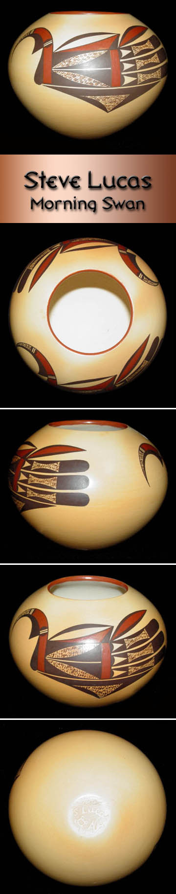 Hopi Pottery by Steve Lucas - Morning Swan