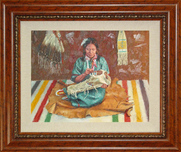 Original Painting by Hyrum Joe (Navajo) - Oil on Canvas: Southern Ute ...