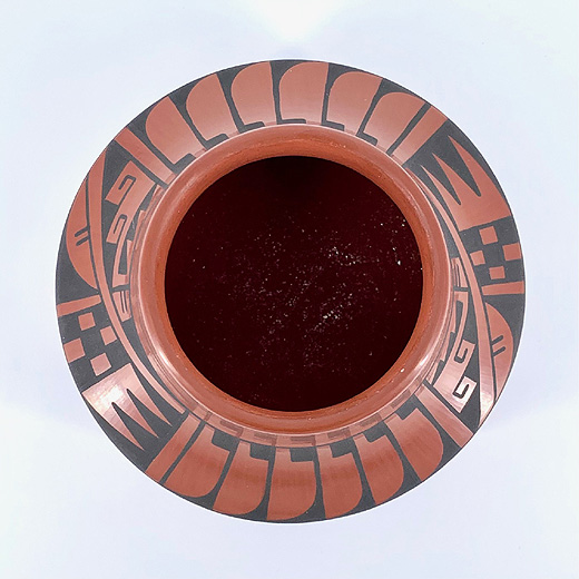 Pueblo Pottery by Erik Fender - Black on Red Knifewing